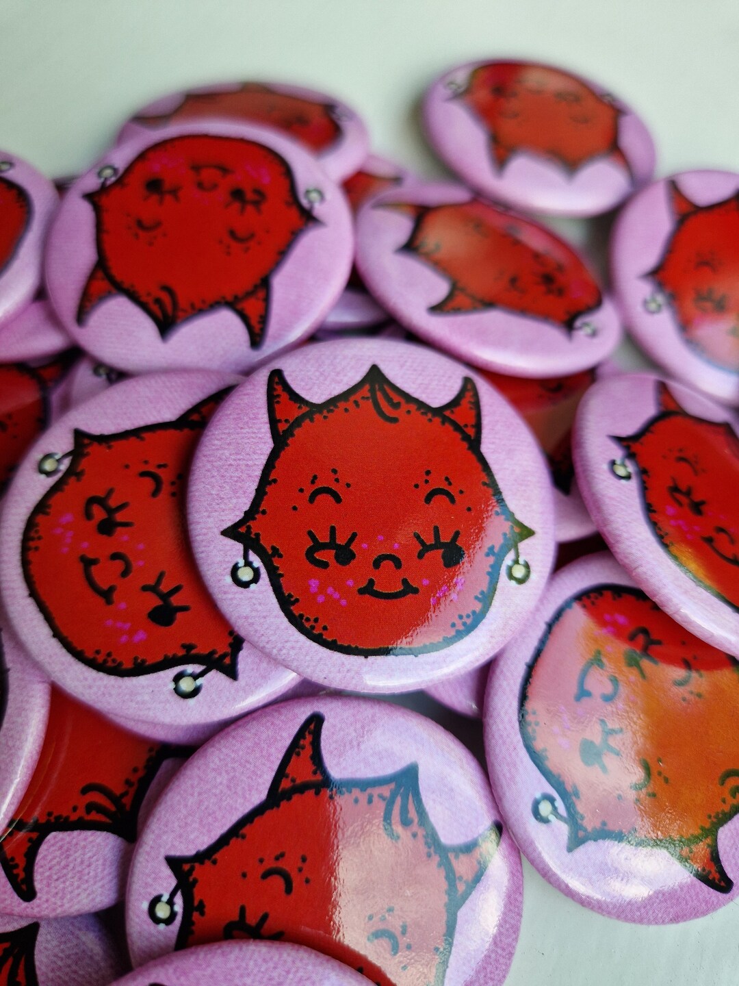 Sassy Kewpie Devil Button Badge 1.51.5 - Etsy