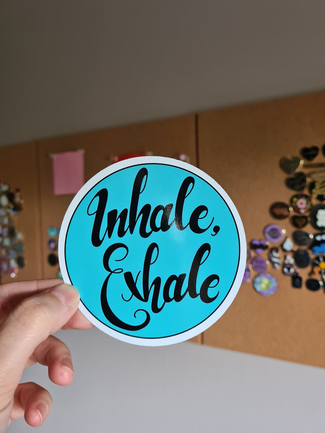 Inhale Exhale Vinyl 10cm Sticker Etsy