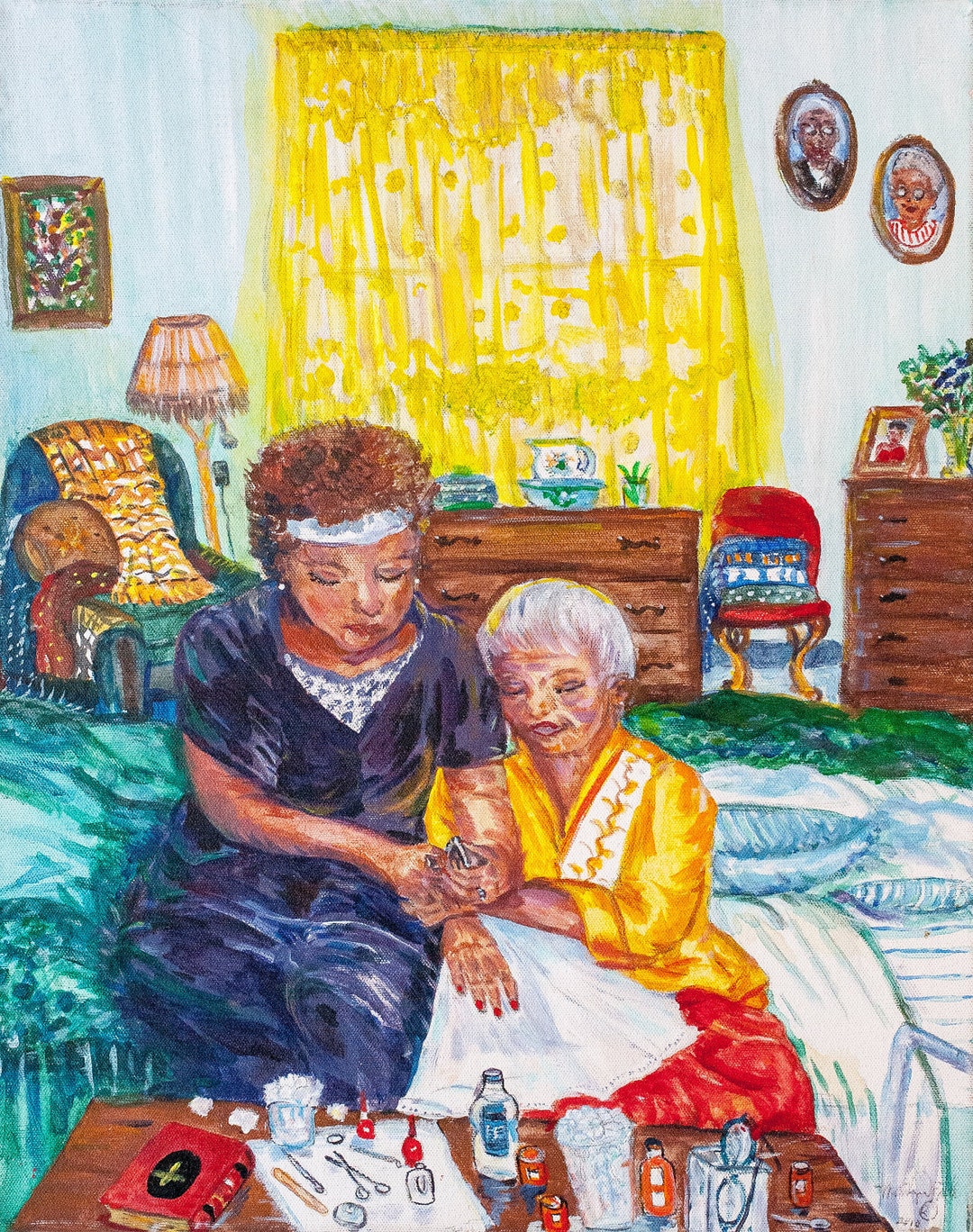 Aunt Mattie's Memphis Manicure- Original Acrylic on Canvas - Etsy