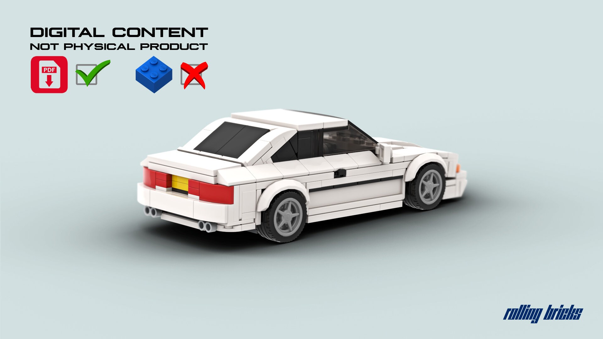 NOT SET Instructlons ONLY Bmw 850csi in 3 Colors: White, Red, Dark Grey ...