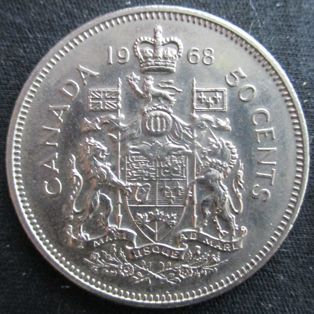 1968 Canada Fifty 50 Cent Piece - Etsy