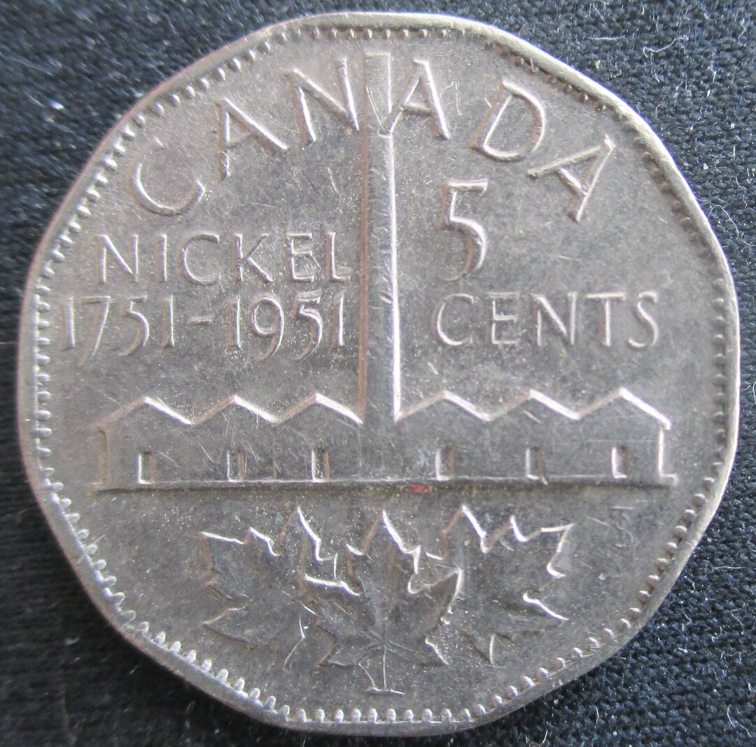 1951 Canadian Nickel 5 Cents Commemorative of Nickel - Etsy Canada