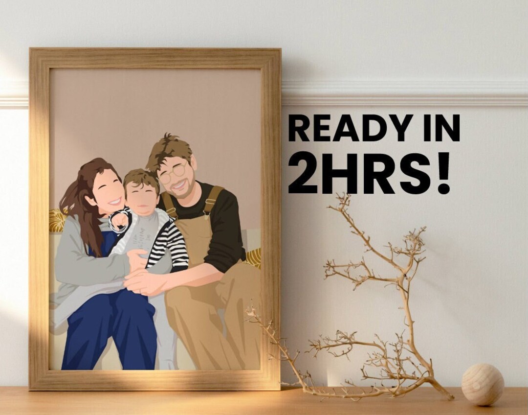 Unique and Personalized Custom Illustration, Faceless Portrait, Custom ...