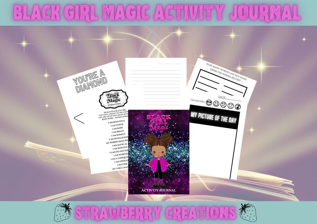 Black Girl Magic Affirmation Activity Journal-ruled Line Journal - Gift ...