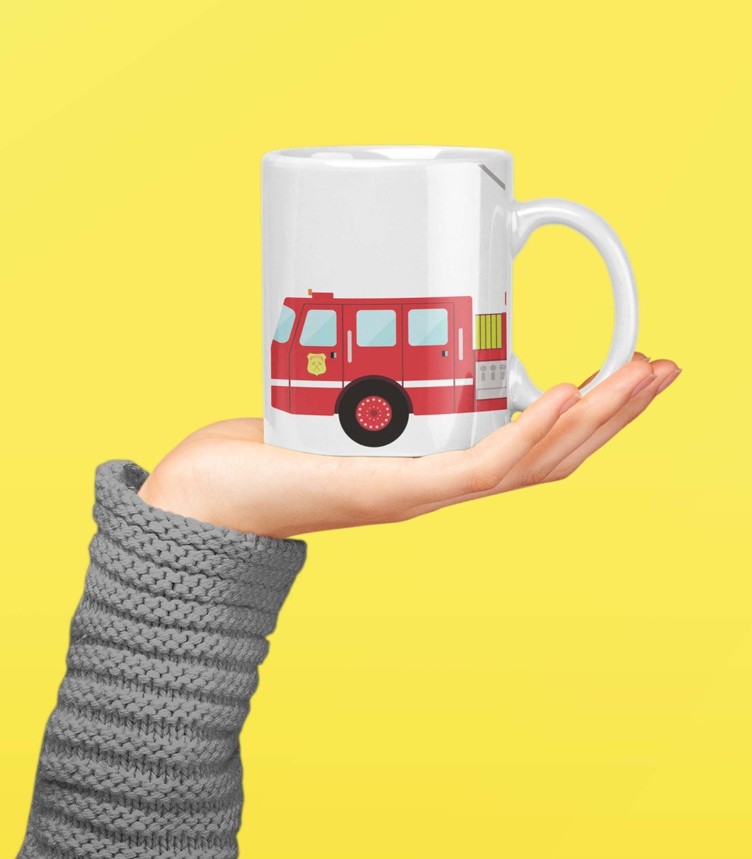 Firetruck 11oz Mug Firetruck Mug Firemen Gift Firefighter - Etsy