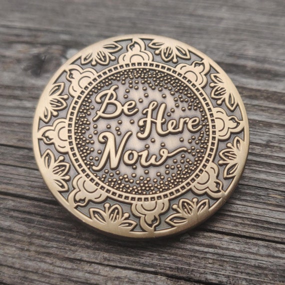 Mindfulness Challenge Coin Anti Anxiety Stress Worry Coin | Etsy