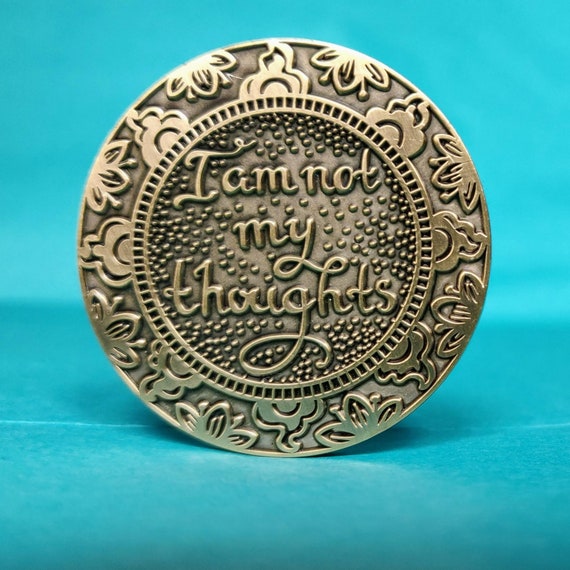 I Am Not My Thoughts Mantra Medallion Meditation Gift | Etsy