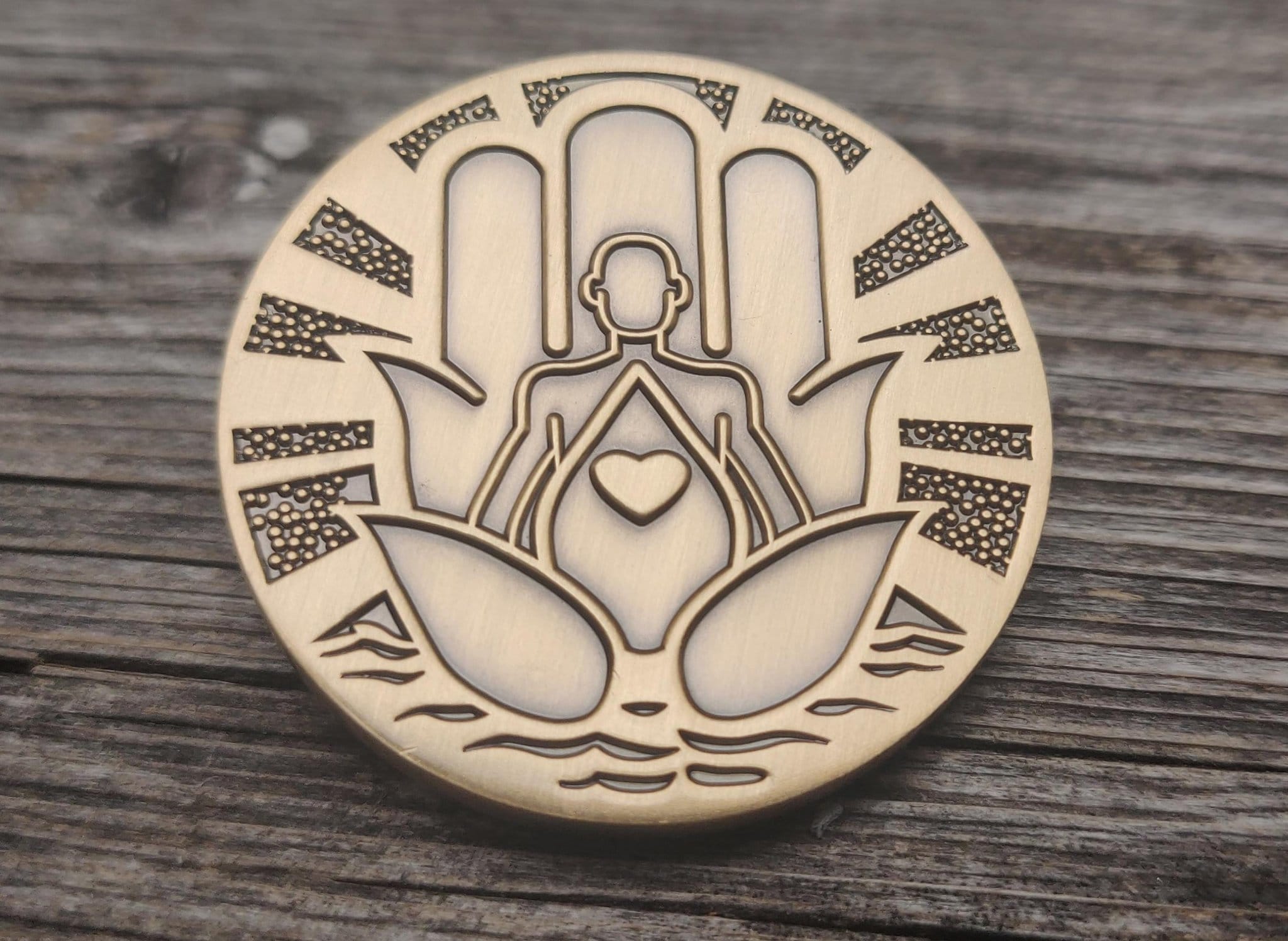 Be Here Now Mantra Medallion Meditation Gift Mindfulness | Etsy