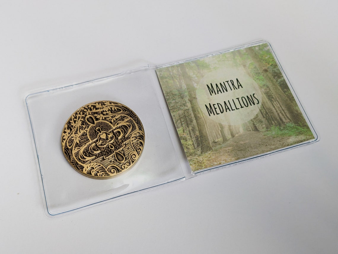 Be Here Now Mantra Medallion Full Moon Abundance Tool New | Etsy