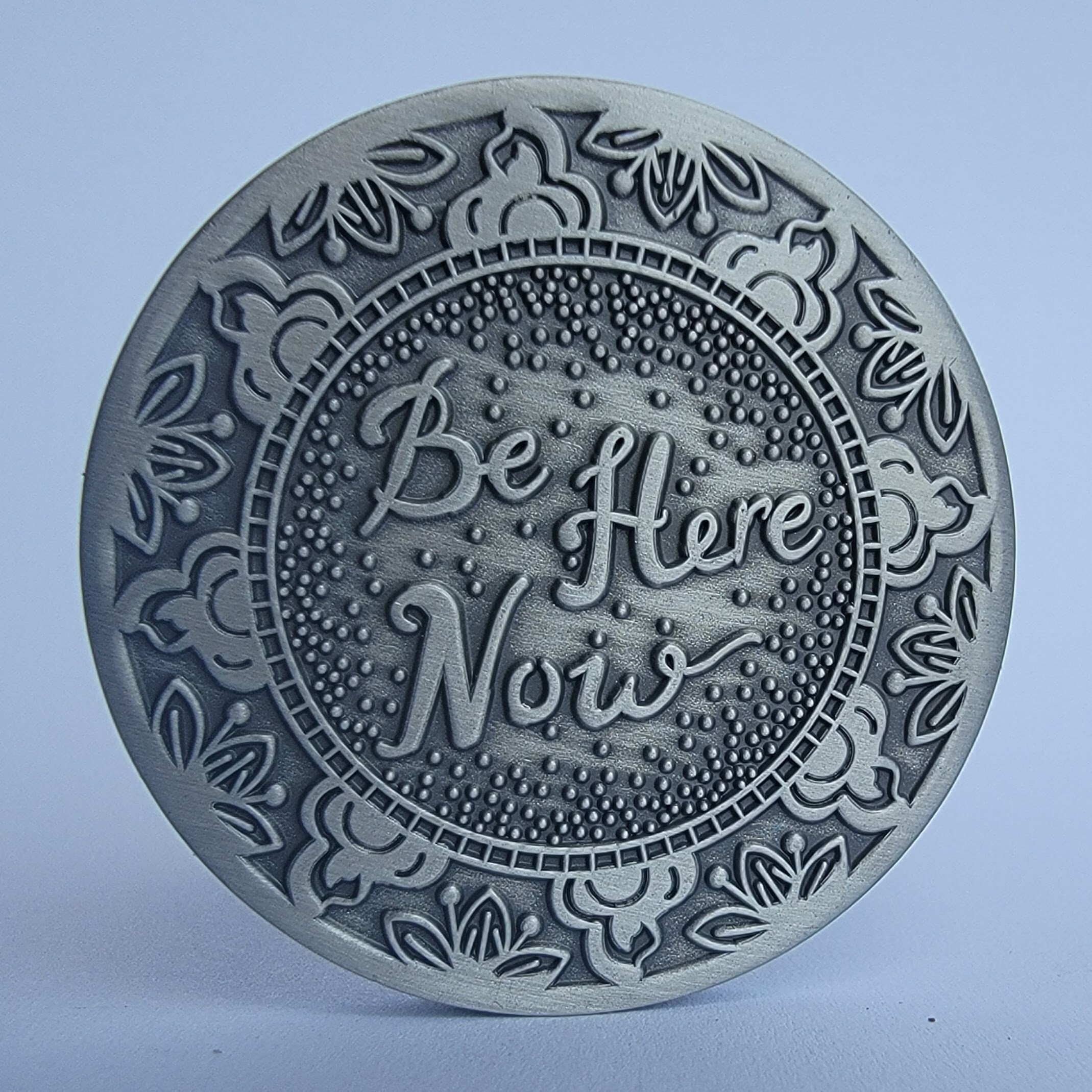 Be Here Now Mantra Medallion Full Moon Abundance Tool New | Etsy