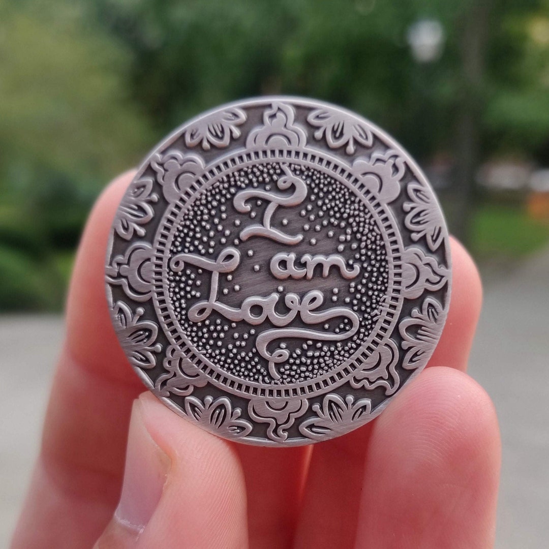 I Am Love Mantra Medallion - Meditation Gift, Mindfulness Tool ...