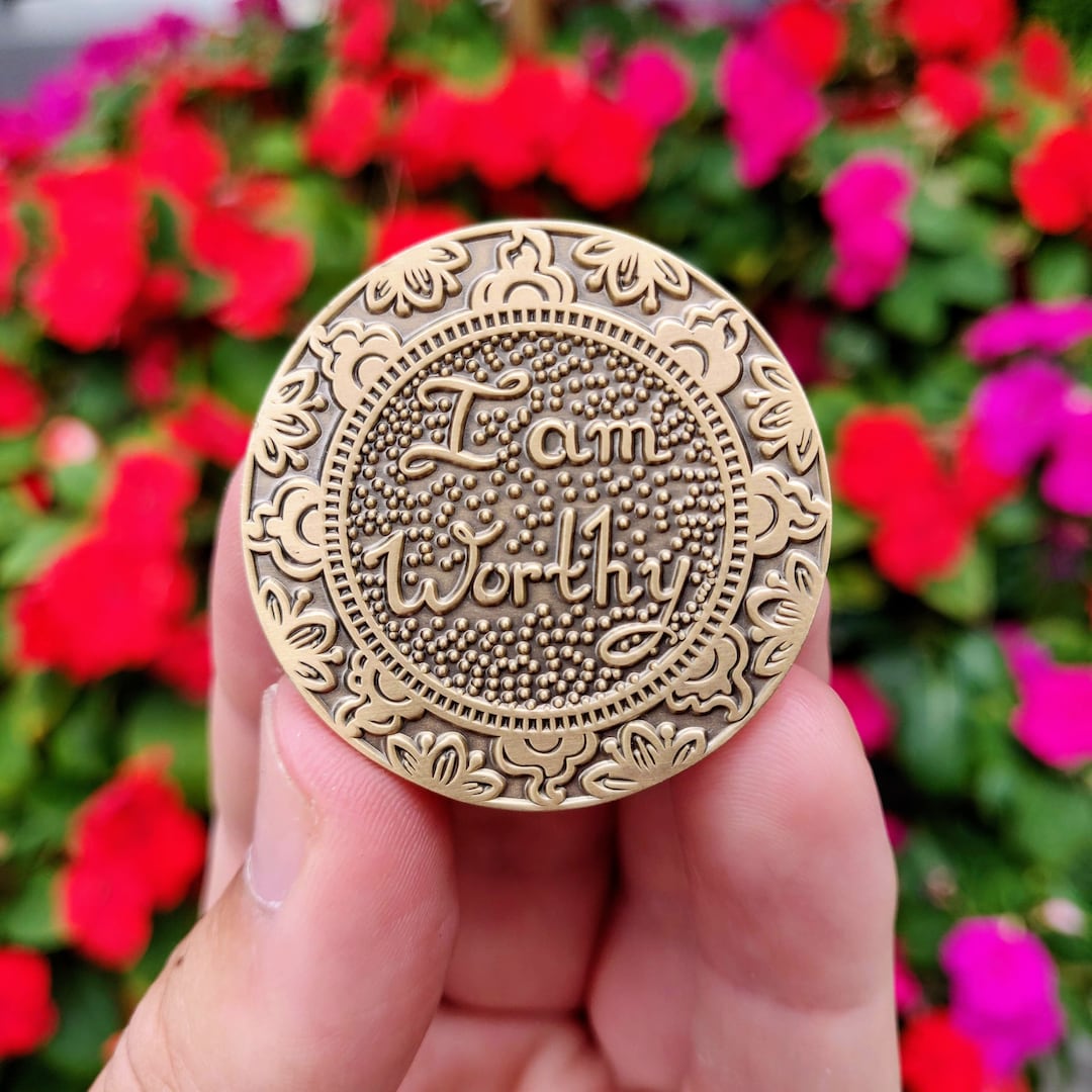 I AM WORTHY Mantra Medallion – Self-care Meditation Gift - Etsy