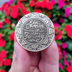 I Am Enough Mantra Medallion - Meditation Mindfulness Positive ...