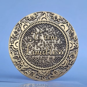 Mindfulness Challenge Coin, Anti Anxiety Stress Worry Coin, EDC Every ...