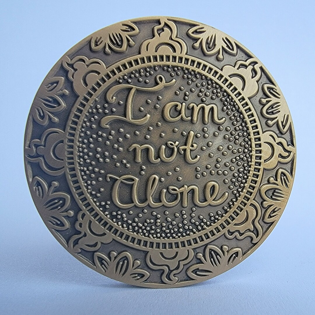 I Am Not Alone - Sobriety Chip, Recovery AA Token, Alcoholics Narcotics ...