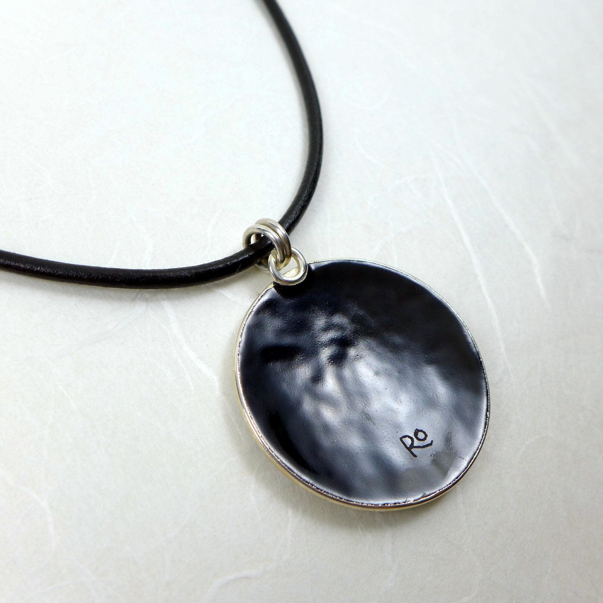 Champleve Enamel Pendant in Geometric Design With Blue Orange - Etsy UK