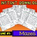 Printable Halloween Puzzle Activity Worksheets (kids Set 3) | Instant ...