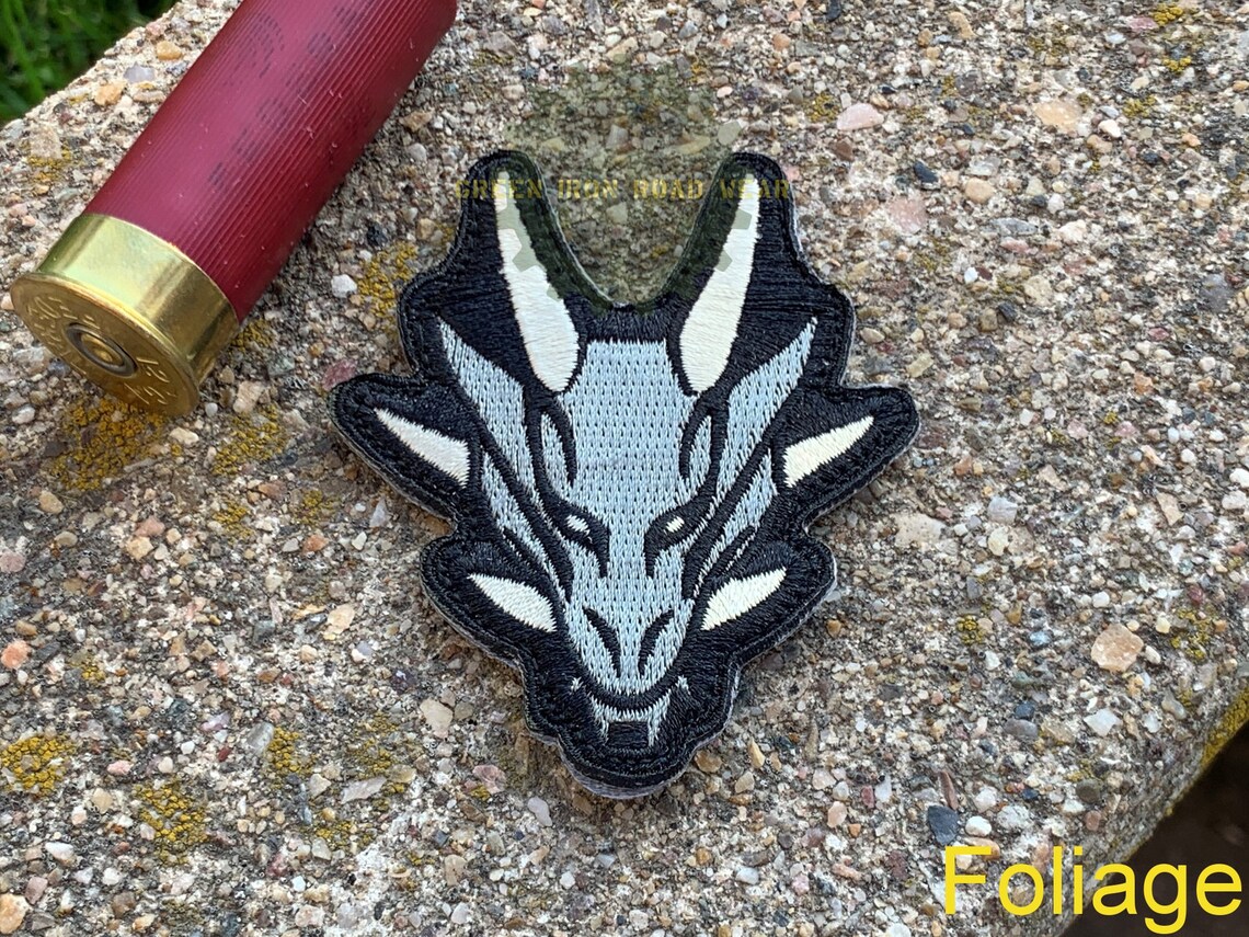 Dragon Head Embroidered Morale Patch With Hook Fastener on | Etsy