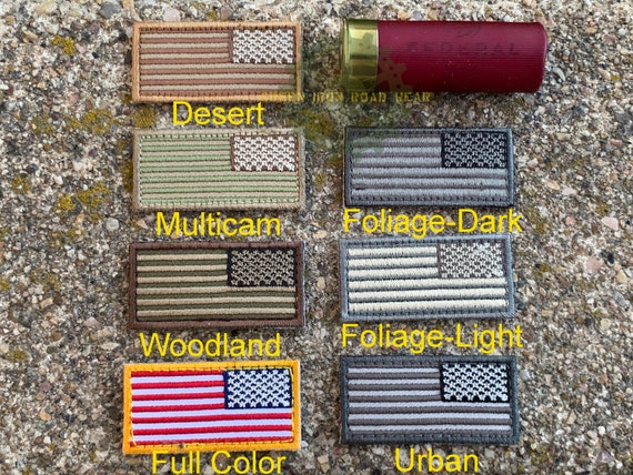 US Flag Mini Reverse Embroidered Patch With Hook Fastener on | Etsy