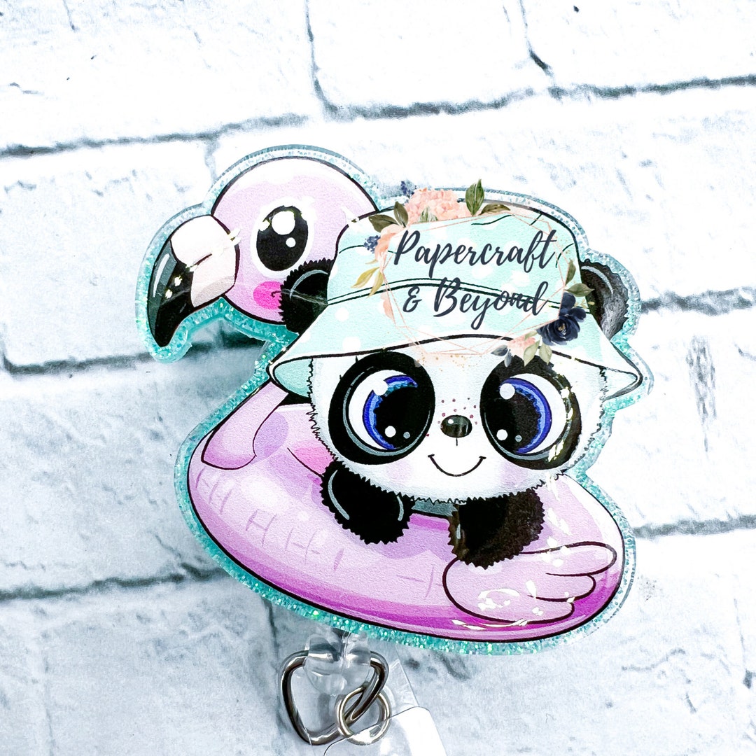 RTS: Panda Badge Reel, Pool Float Badge Reel, Animal Badge Reel, Badge ...