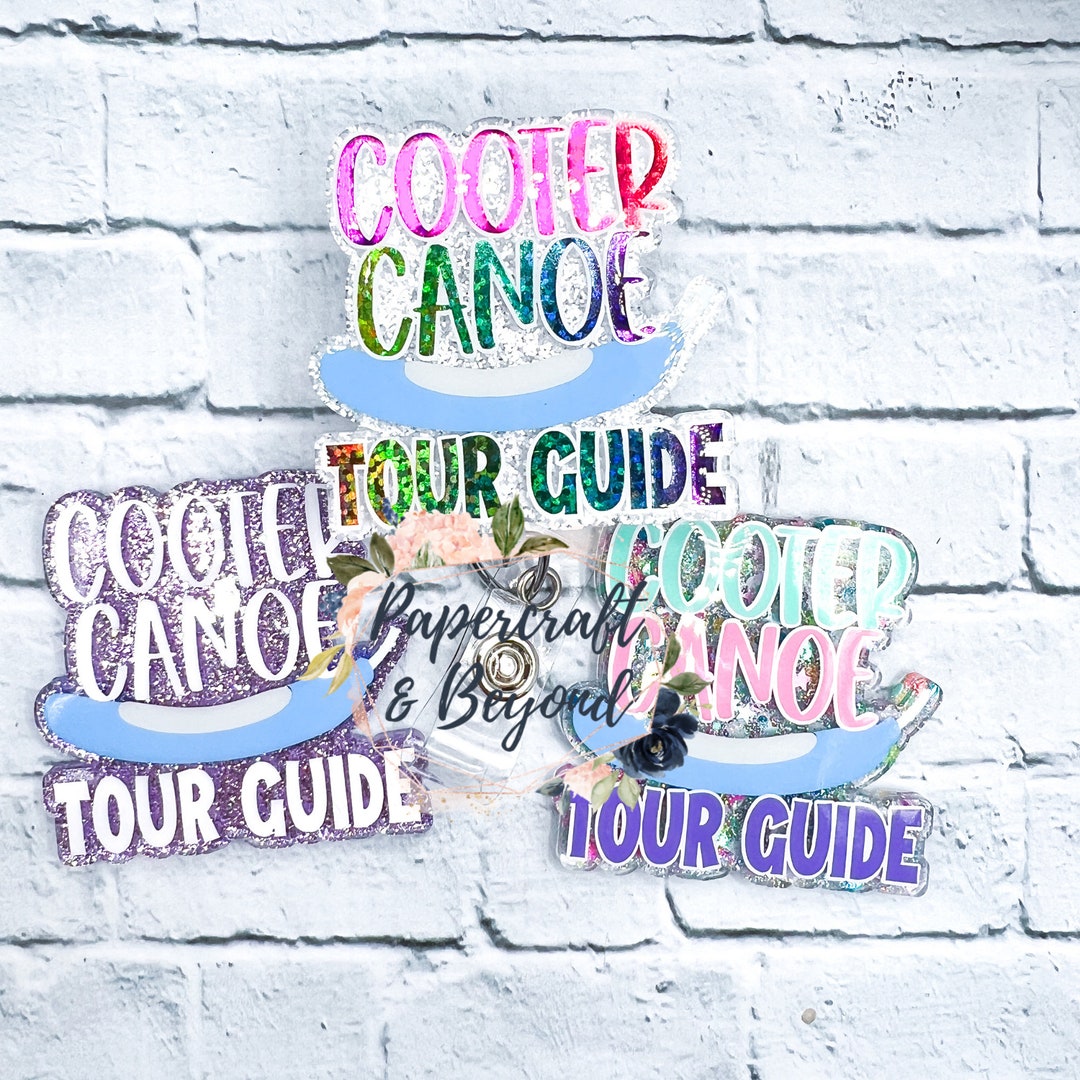 MADE TO ORDER: Cooter Canoe Tour Guide Badge Reel, Funny Nurse Badge ...