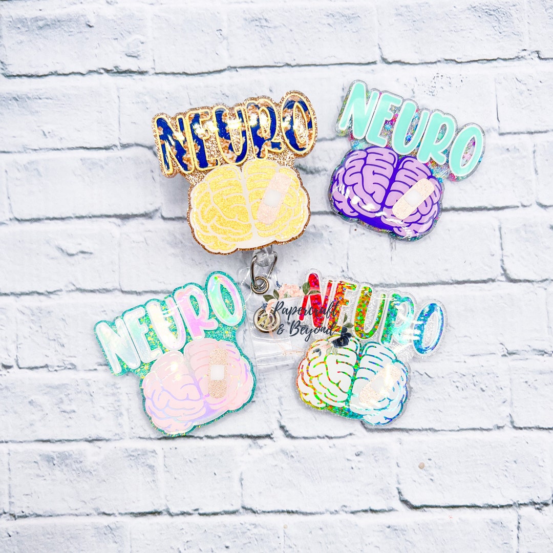 Neuro Badge Reel Funny Nurse Badge Reel ICU Nurse Badge - Etsy UK