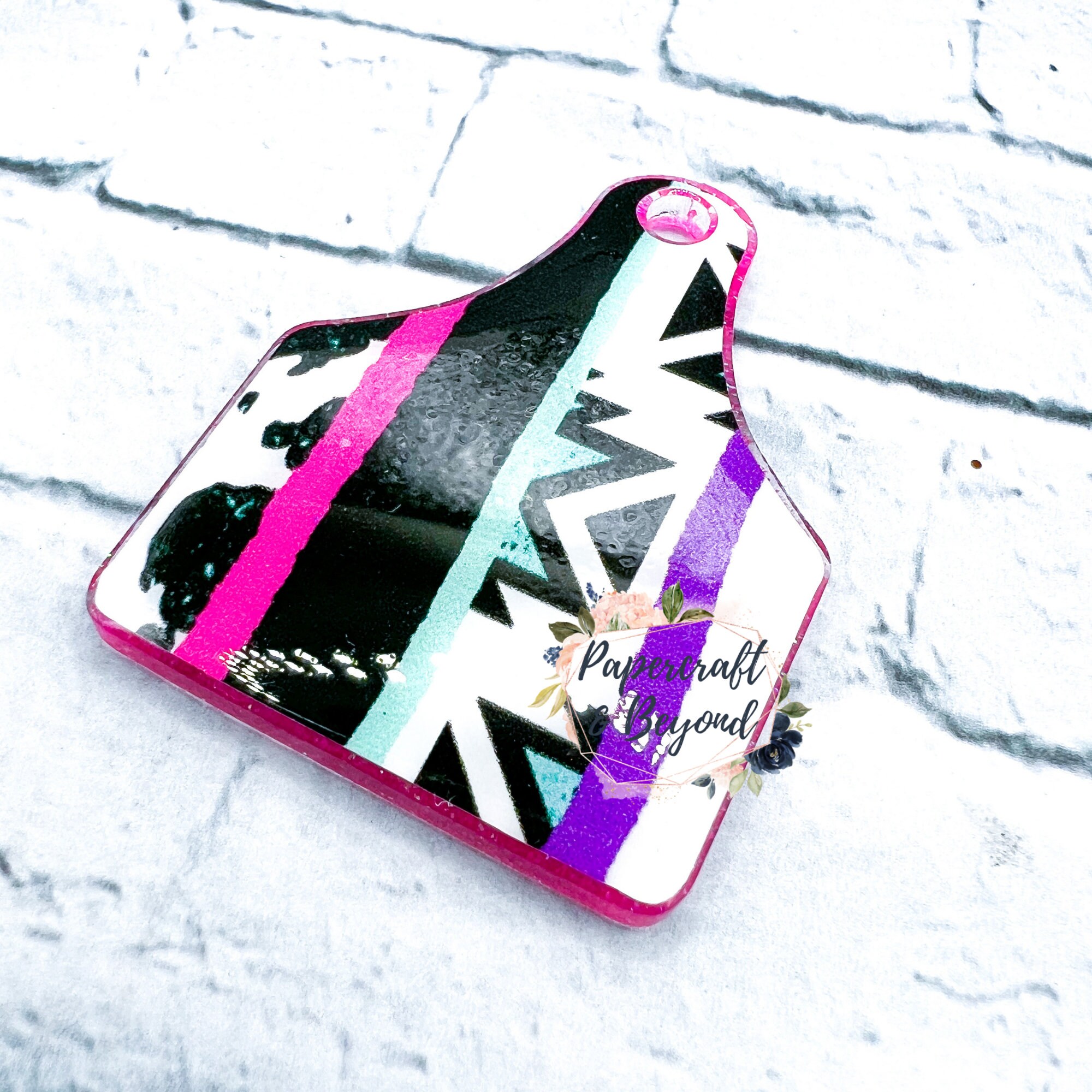 Cattle Tag Aztec Badge Reel Funny Badge Reel Custom Glitter - Etsy