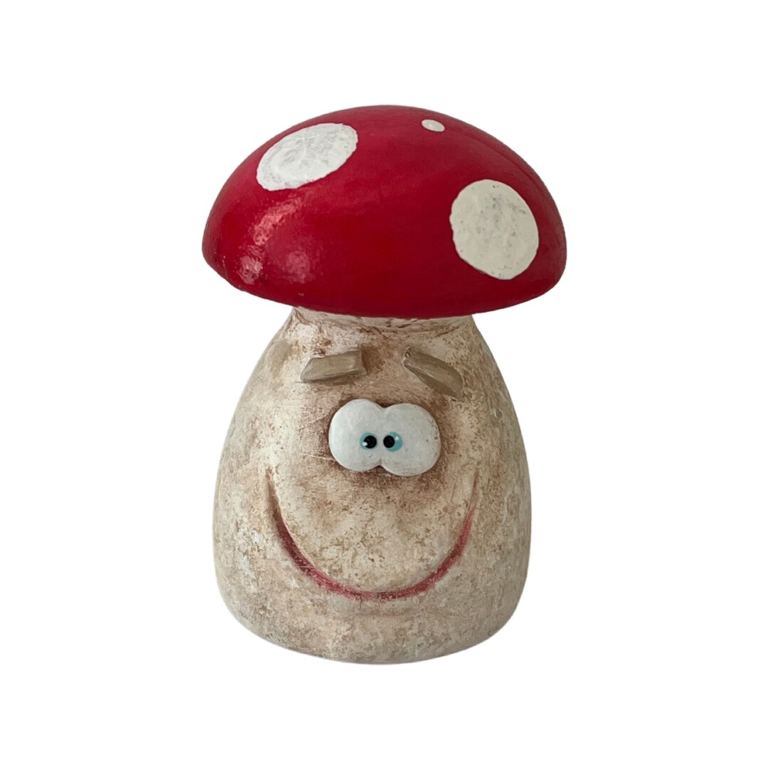 Cute Mushroom Fungus Sculpture Characters Hand Carved Resin - Etsy