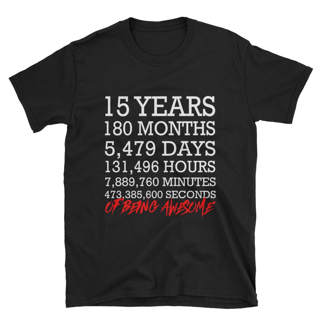 15th Birthday Shirt, 15 Year Old Birthday Shirt, Birthday Boy Birthday ...