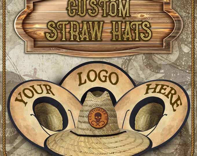 Personalized Straw Hat, Custom Straw Hat, Boating Hat, Custom Image ...