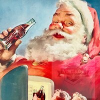 Drink Coca Cola Santa Clause Christmas Advertising Glasses Set of 2 ...