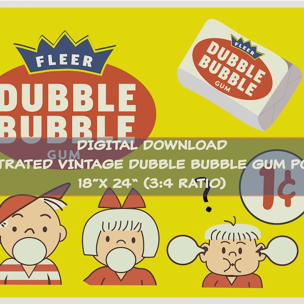 Dubble Bubble Gum - Etsy UK