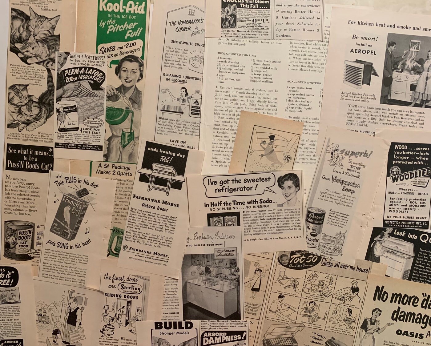 Assorted Vintage Magazine Ads Bundle - 1950s to 1970s Mixed ...