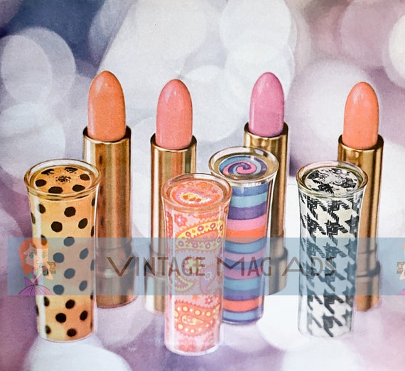 Retro Vintage Makeup Lipstick 1960's Print Digital - Etsy