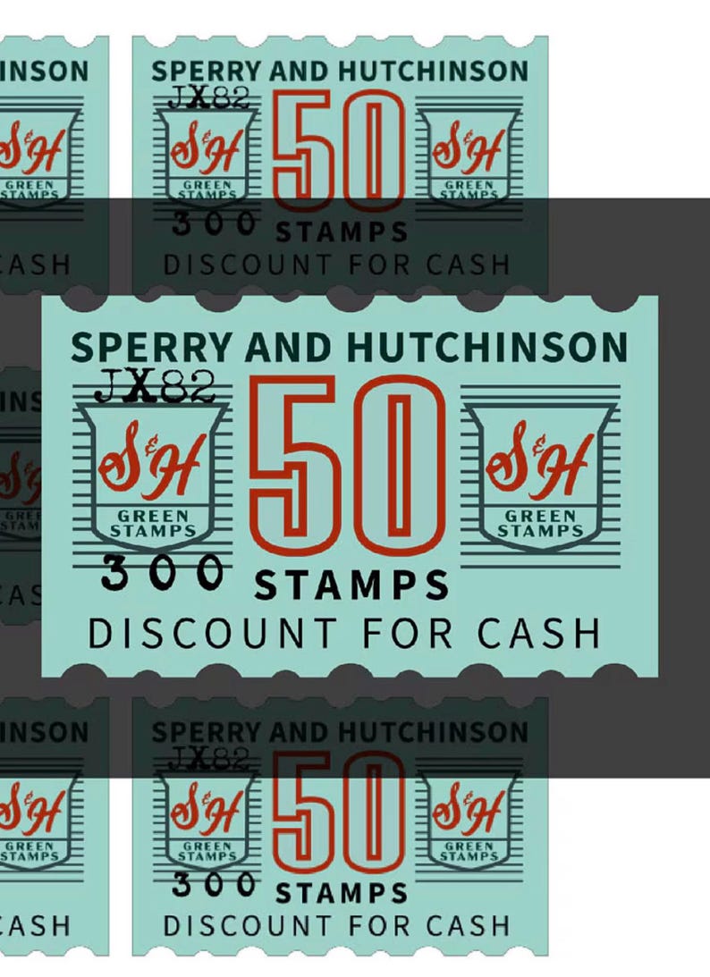 Vintage S&H Green Stamp Digital Sheet - Etsy