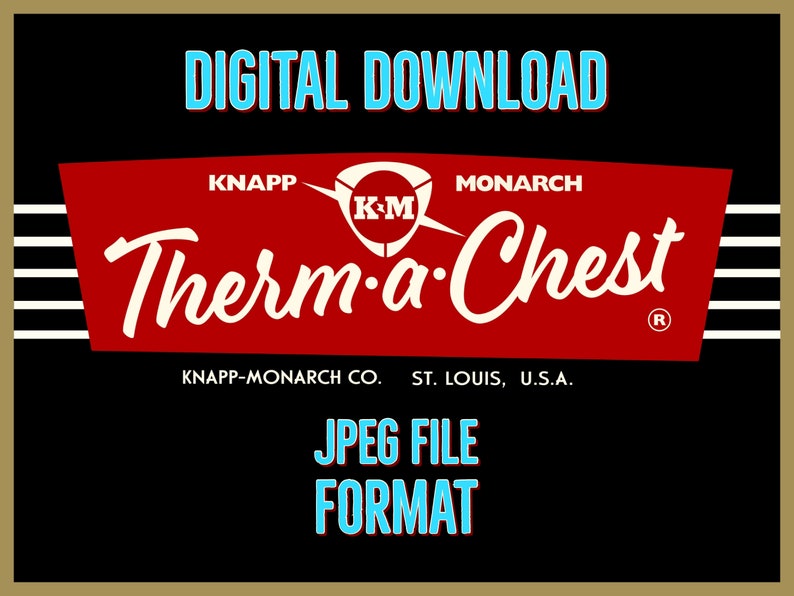 Therm-a-chest Cooler by Monarch and Knapp Retro Digital Poster Download ...