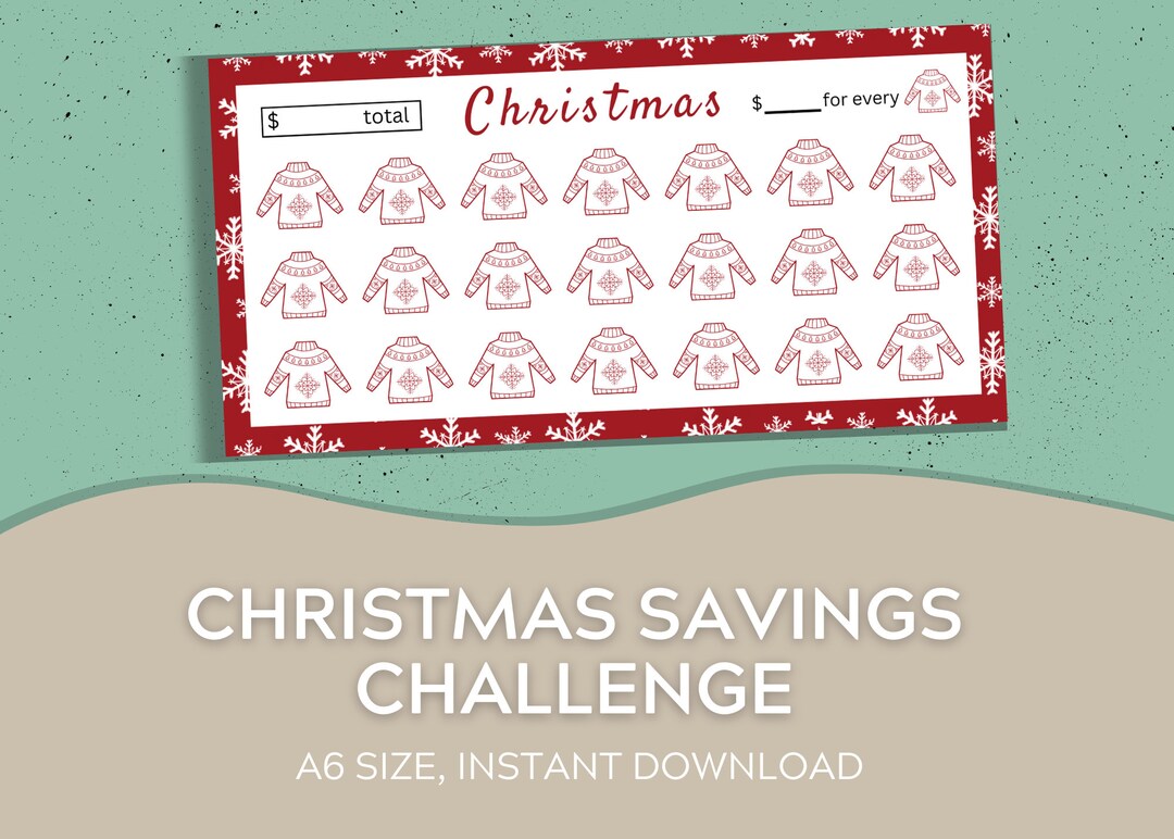 A6 Cash Envelopes Savings Tracker | Christmas Savings Challenge | Cash ...