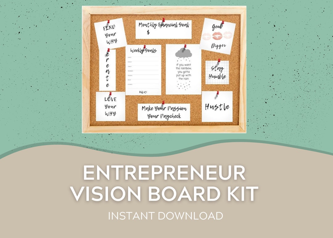 Entrepreneur Vision Board Kit Printables - Etsy