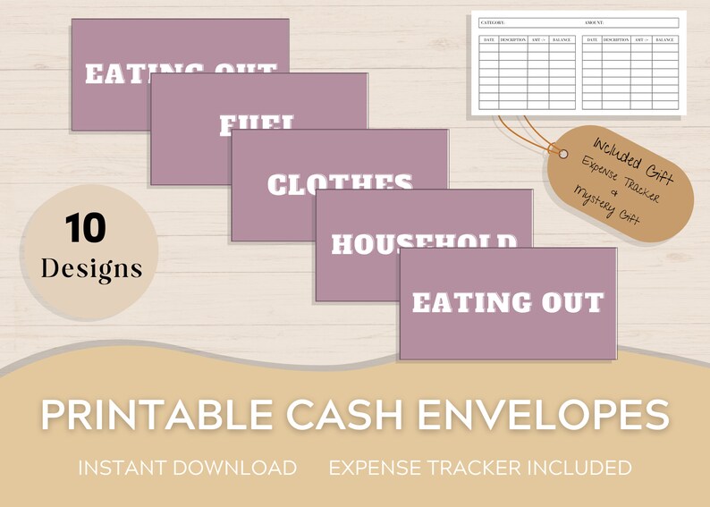 Printable Cash Envelopes A6 Cash Budgeting Set of 9 - Etsy