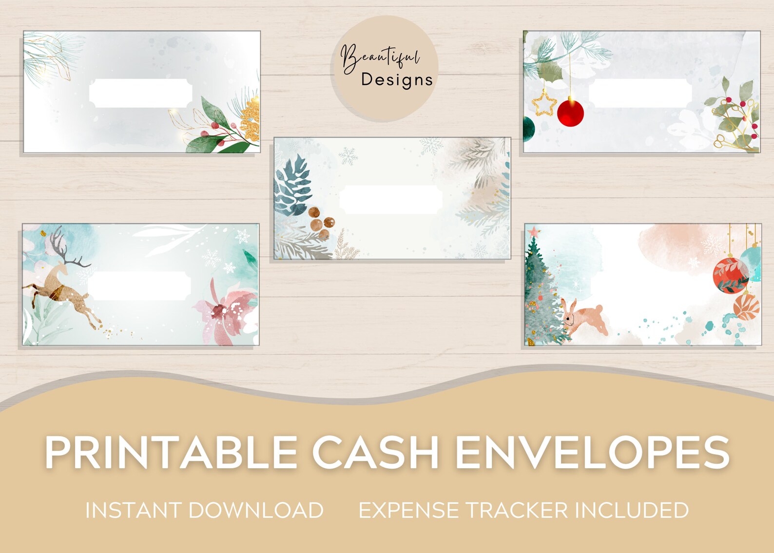 Printable Cash Envelopes | Cash Budgeting | Set of 5 Instant Downloads ...