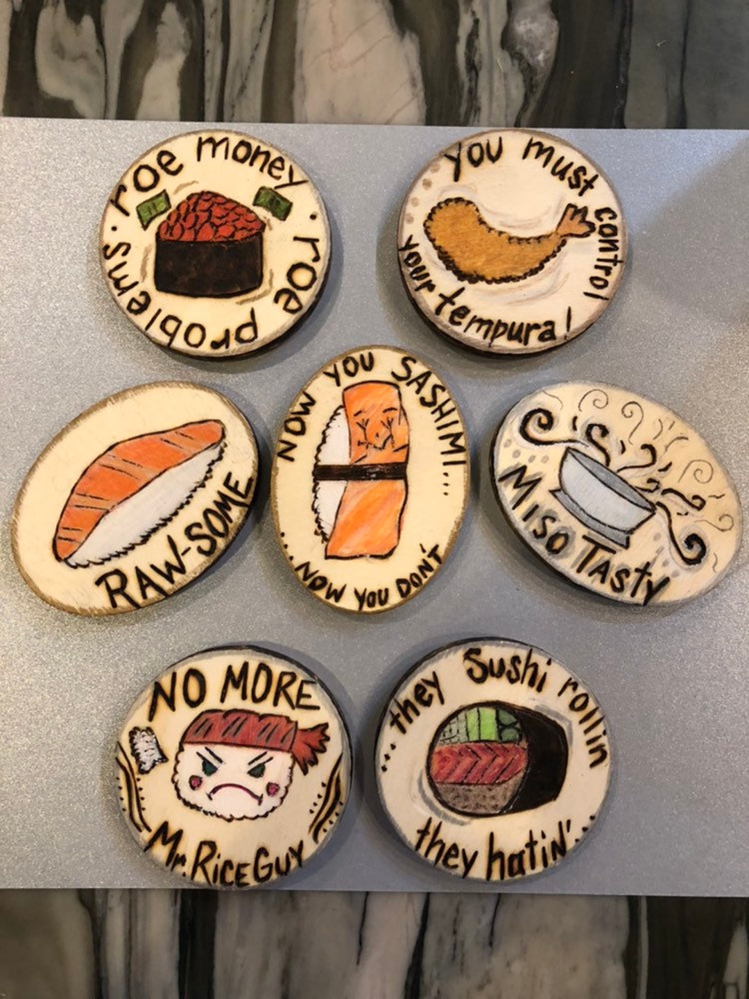 Sushi Pun Magnets - Etsy