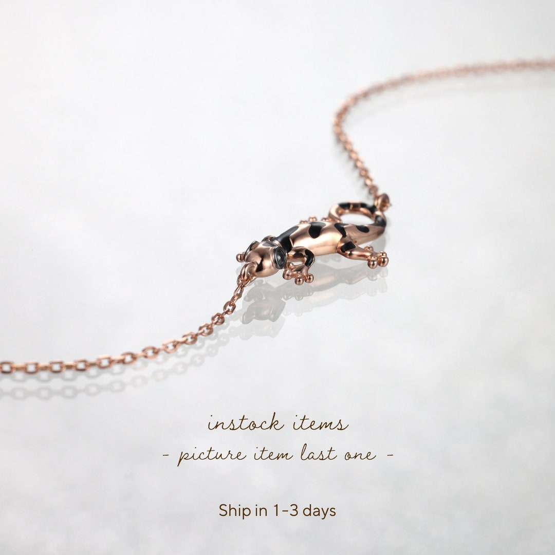 Black Enamel Lizard Bracelet, Black Diamond Lizard Bracelet, Enamel ...