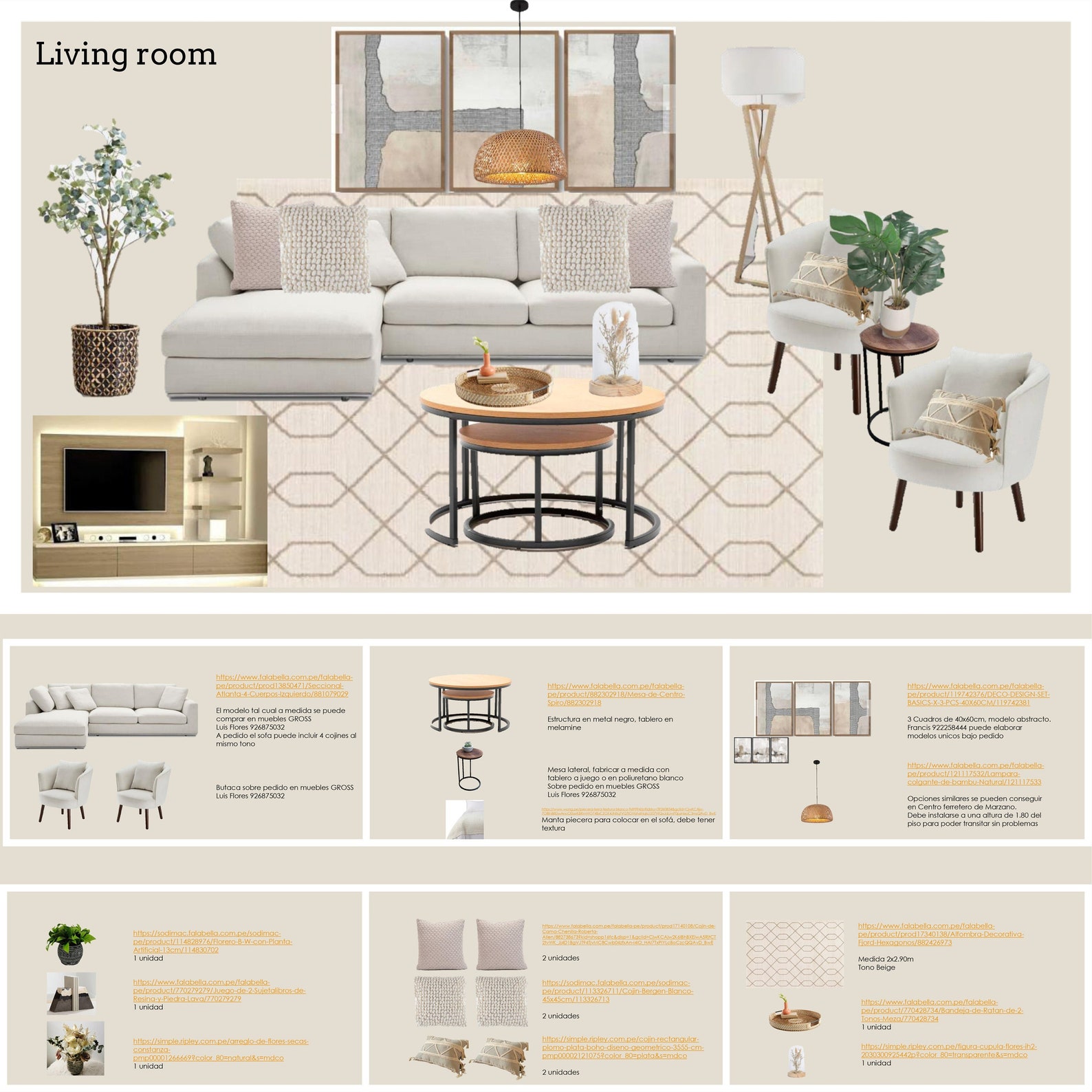 Premium Interior Design, 3d, Moodboard, Color Palette, Custom ...