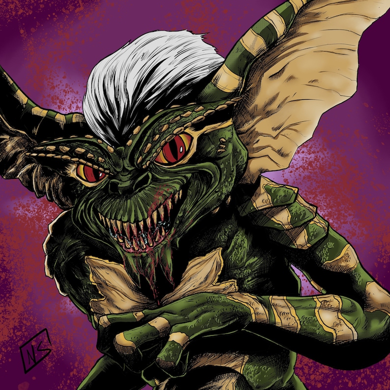 Stripe Illustration Art Print (gremlins) - Etsy