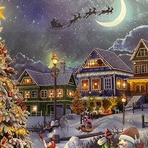 Christmas Scene LED String Lights Shadowbox - Etsy