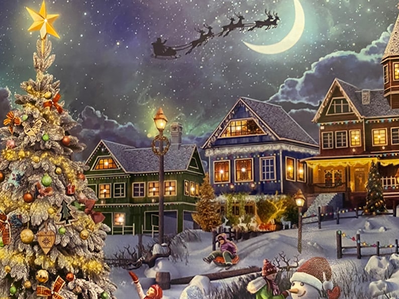 Christmas Scene LED String Lights Shadowbox - Etsy