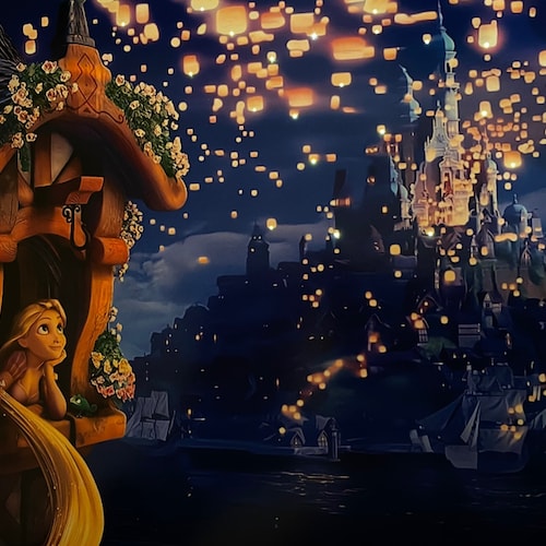 Disneys Tangled LED String Lights Shadowbox - Etsy