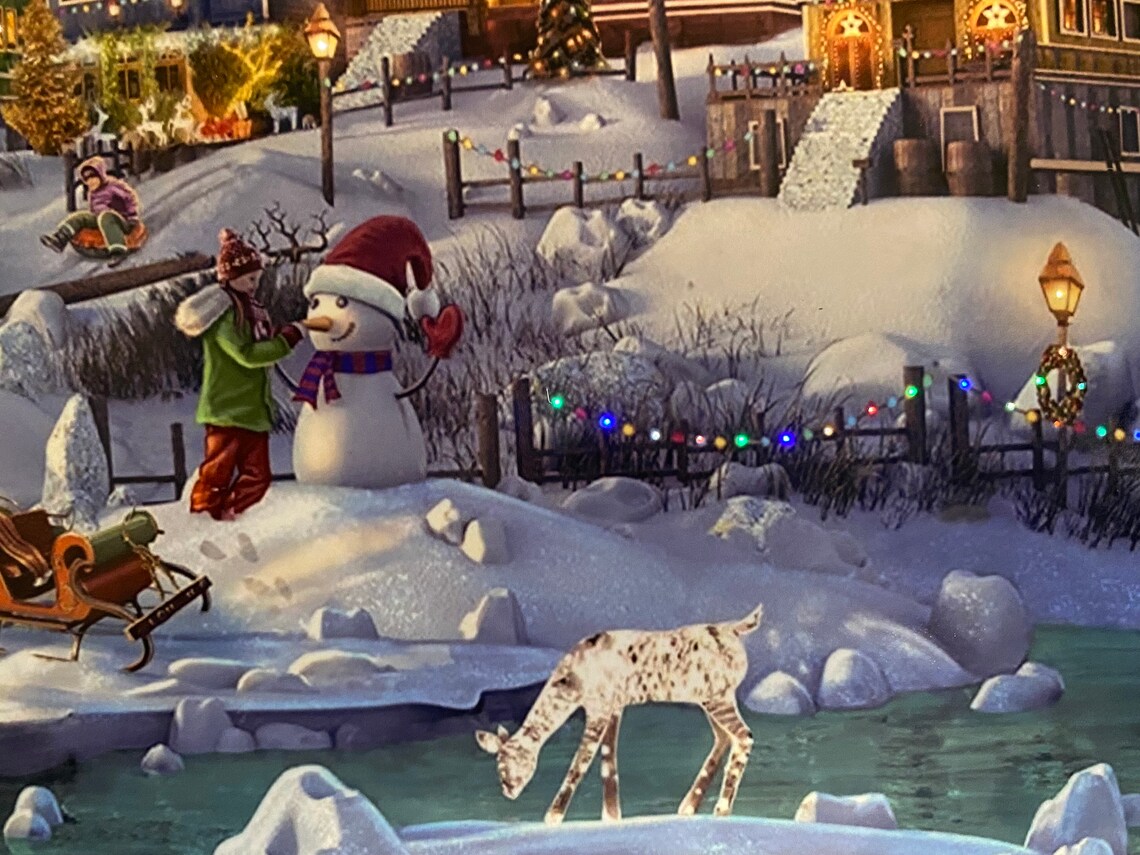 Christmas Scene LED String Lights Shadowbox - Etsy