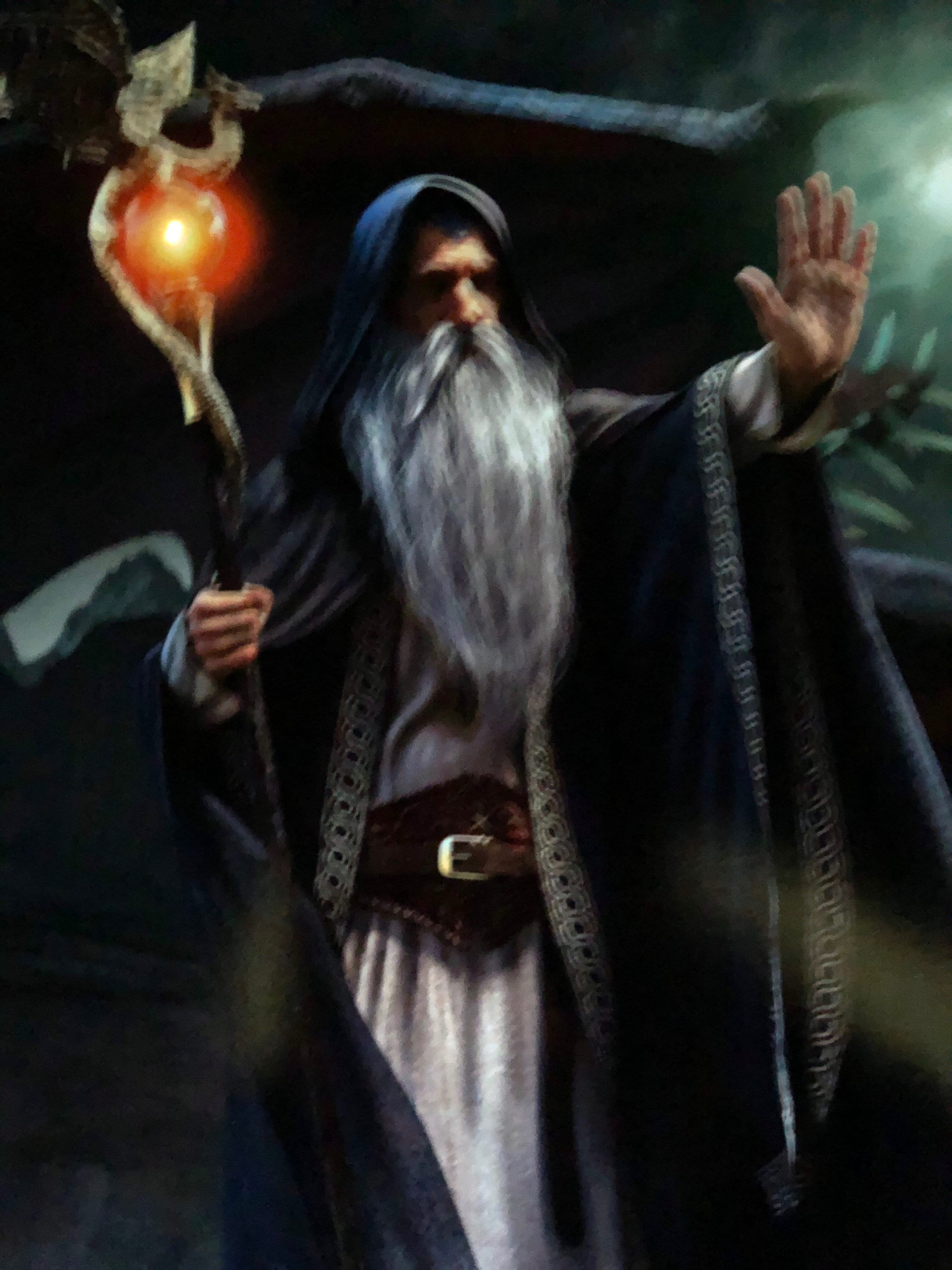 Wizard and Dragon Artwork With LED String Lights | Etsy