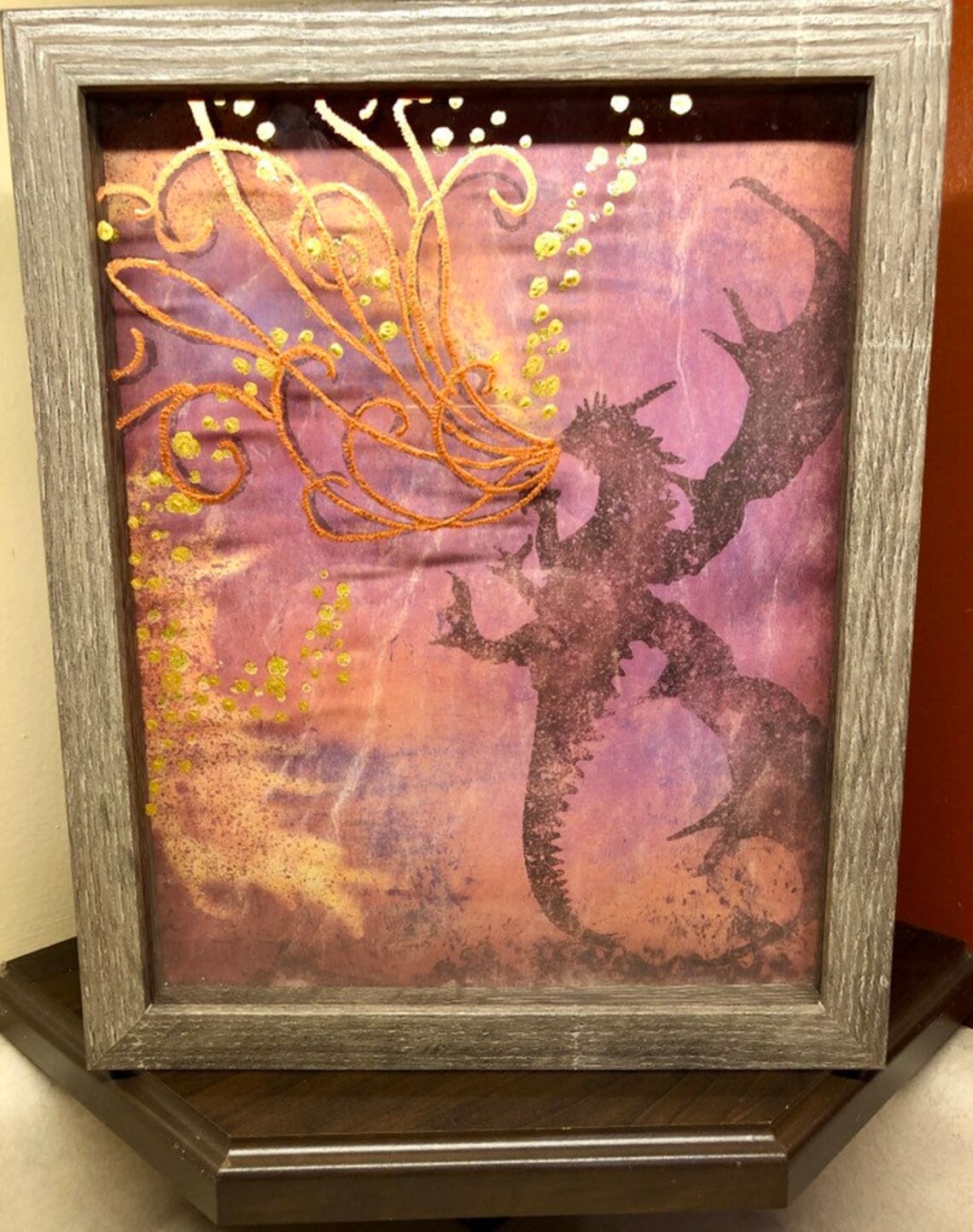 Unique Fire Breathing Dragon Artwork With 3-D Effect - Etsy